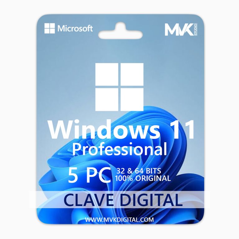 Licencia Windows 11 Pro 5PC - MVK Digital
